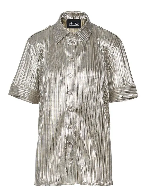 VAZAF Pleated Shirt - Silver