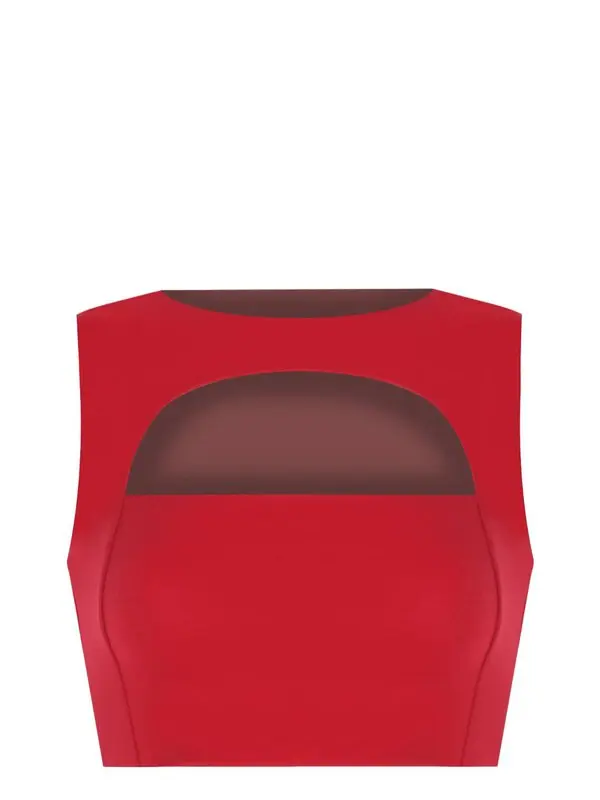 YORSTRULY Cut Out Bra Top Fire Ltd Edition - Red
