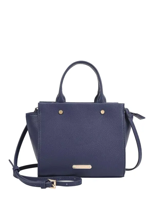 PAUL COSTELLOE Drini Leather Crossbody Bag Iris - Blue