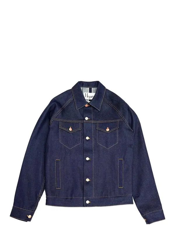HEGARTY Denim Jacket In Indigo Selvedge - Blue