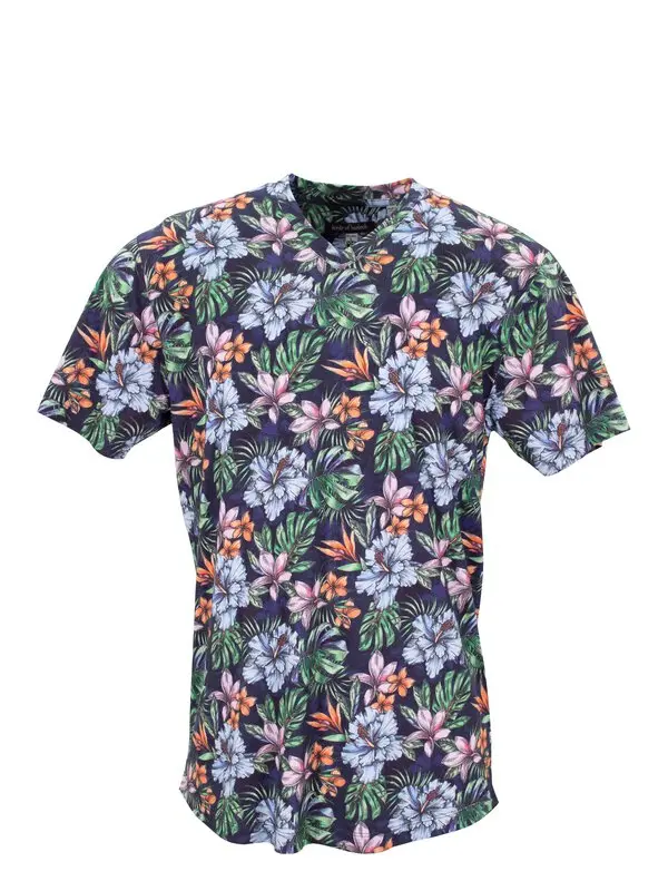 LORDS OF HARLECH Maze Colorful Floral Navy - Blue