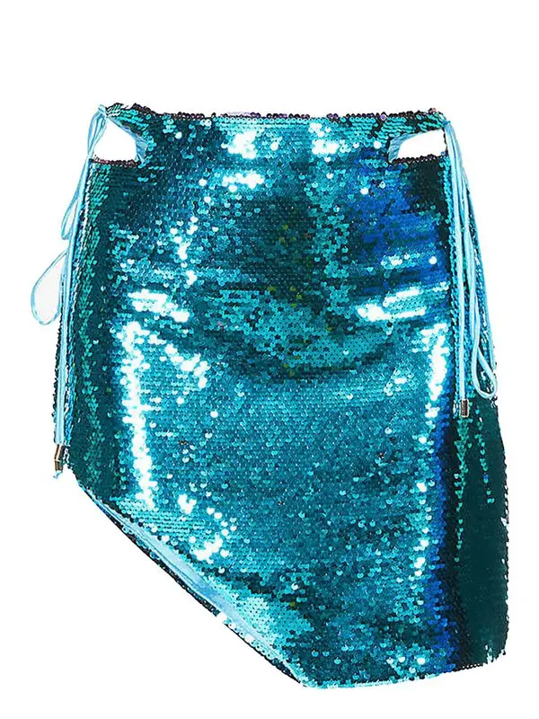 AMY LYNN Hailey Sequinned Mini Skirt - Blue