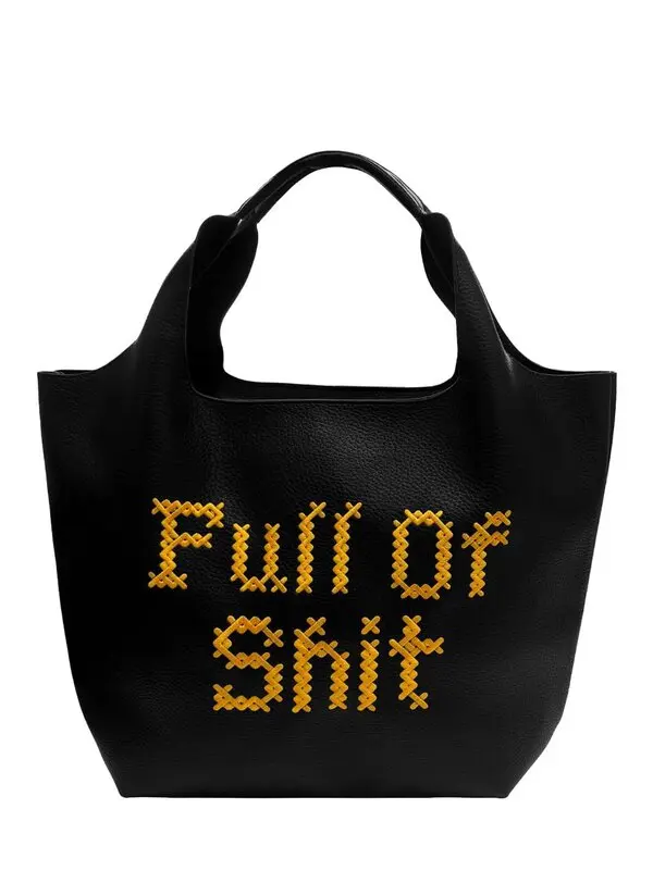 LILLY LOVES Full Of Shit New Bucket Bag - Black