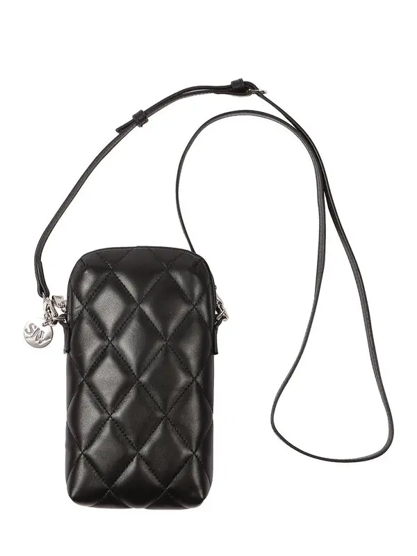 SJW BAGS LONDON Orée Quilted Leather Small Crossbody Bag - Black