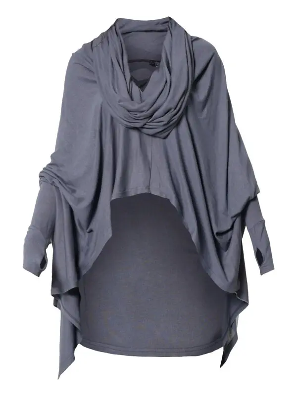 METAMORPHOZA Extravagant Tunic With Scarf Collar - Grey