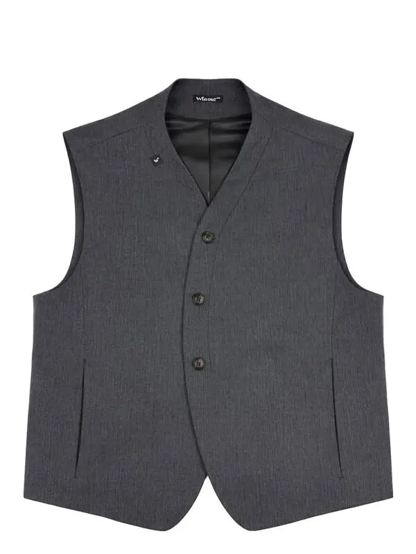 WIN OUT Unconventional Suit Waistcoat - Grey