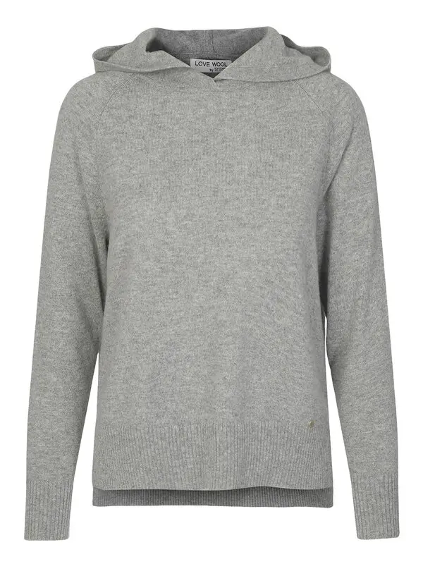 TIRILLM Ida" Cashmere Hooded Pullover - Grey