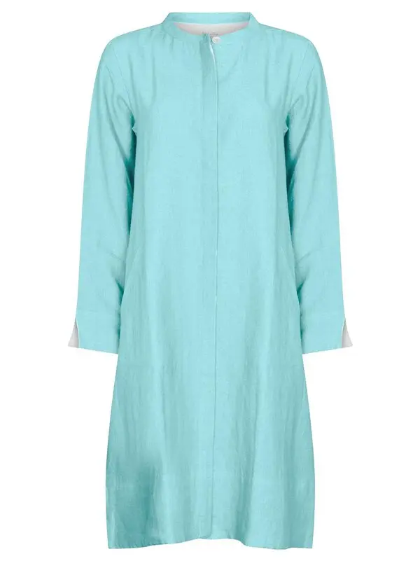 NOLOGO-CHIC Super Mix Coat Dress Linen Glow - Blue