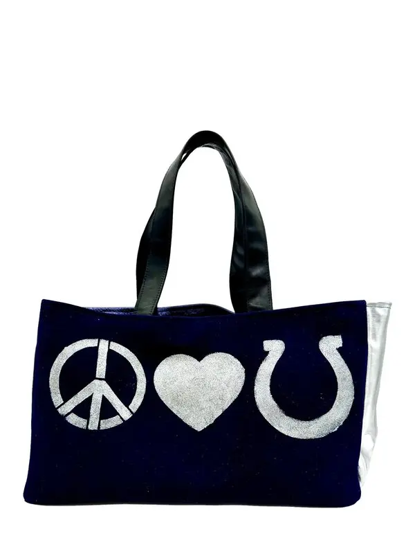 LYNN TALLERICO Mahjong Tote In Navy - Blue