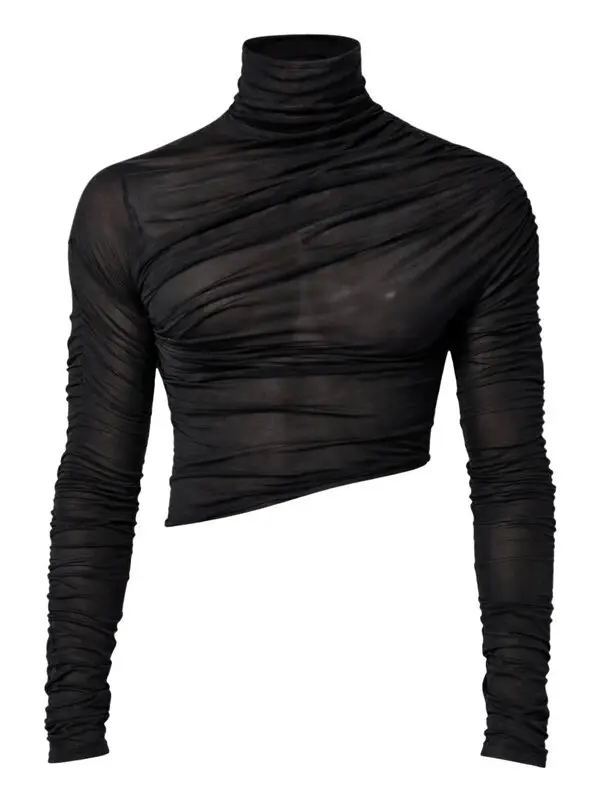OSCARMORRIS Caresse Tulle Shirt - Black