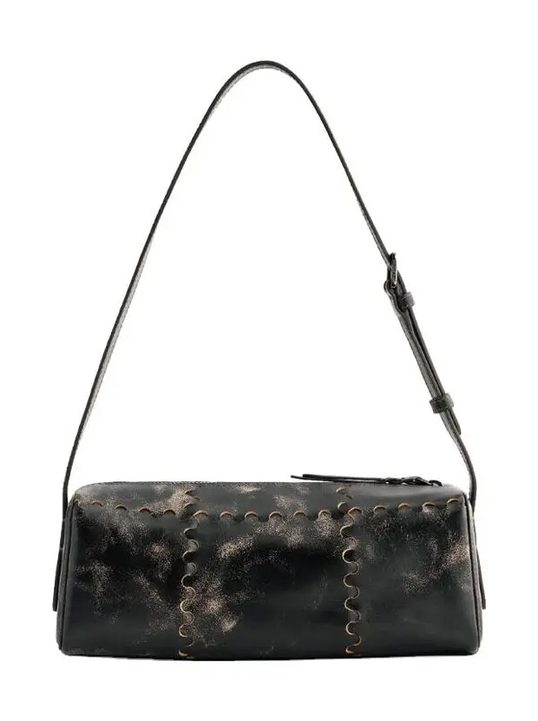 ORANGE CUBE Checkbox Shoulder Bag Marble - Grey