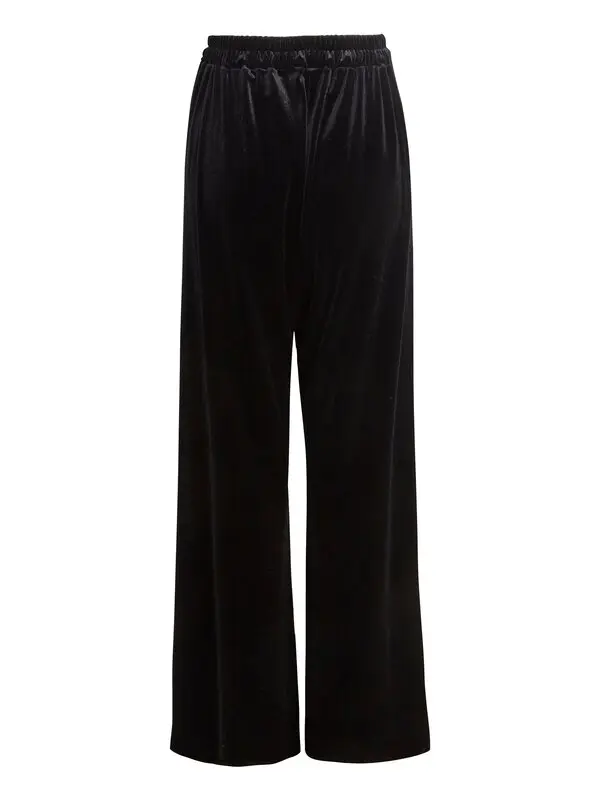 SARVIN High-waisted Velvet Trousers - Black