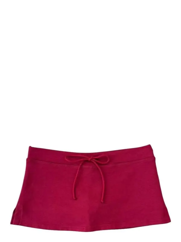 GIGI CLOTHING Micro Mini Skirt In Berry Kiss - Red