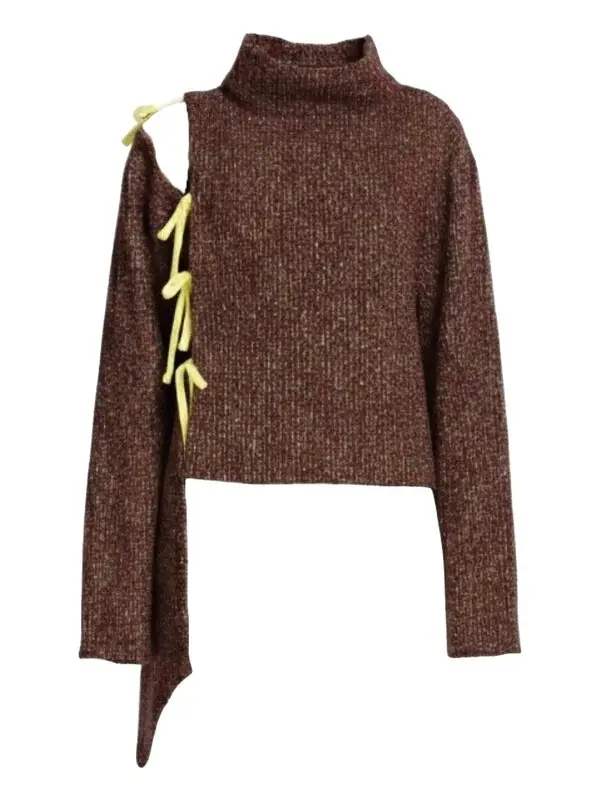 MIRIMALIST Ruby Cozy Knit Top - Brown