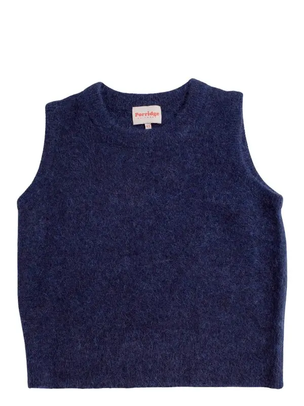 PORRIDGE KNITWEAR Alpaca Julia Tank In Inky - Blue