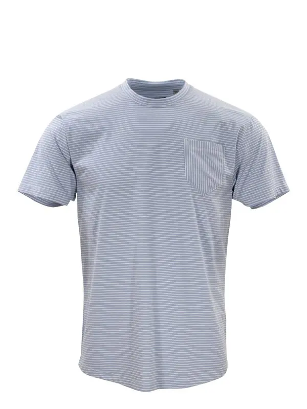 LORDS OF HARLECH Tate Crew Sky & White Stripe - Blue
