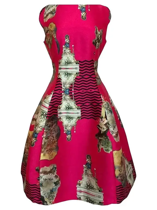 MAXJENNY Midi Dress C Sicily Hot Pink - Red