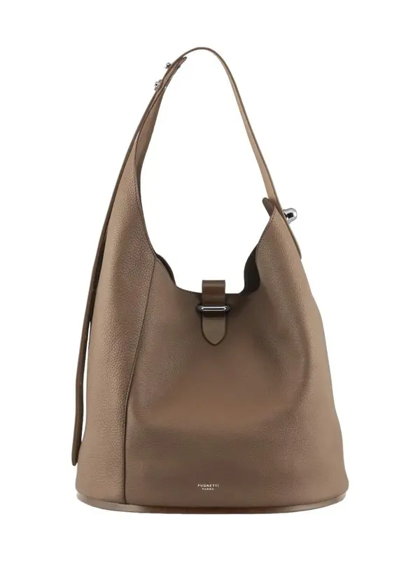 PUGNETTI PARMA Neutrals Mami Bag Steel Taupe - Black