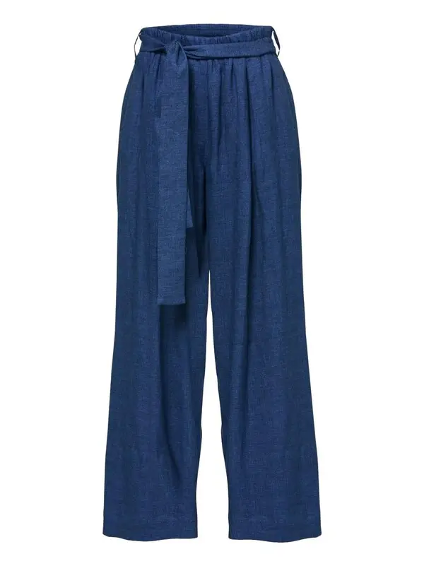 HELEN MCALINDEN Hepburn Indigo Wide Leg Trouser - Blue