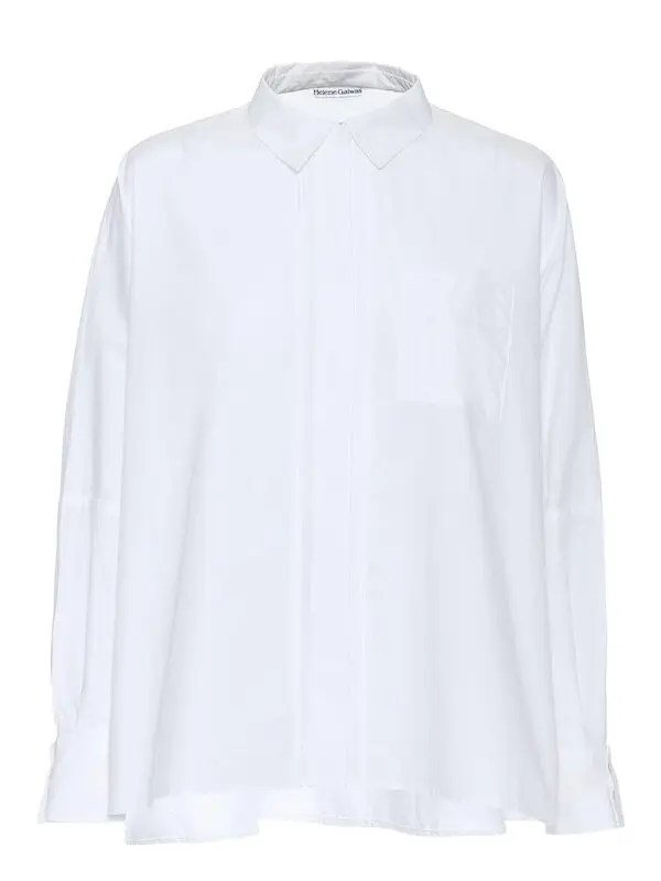 HELENE GALWAS Oversized Cotton Poplin Blouse - White