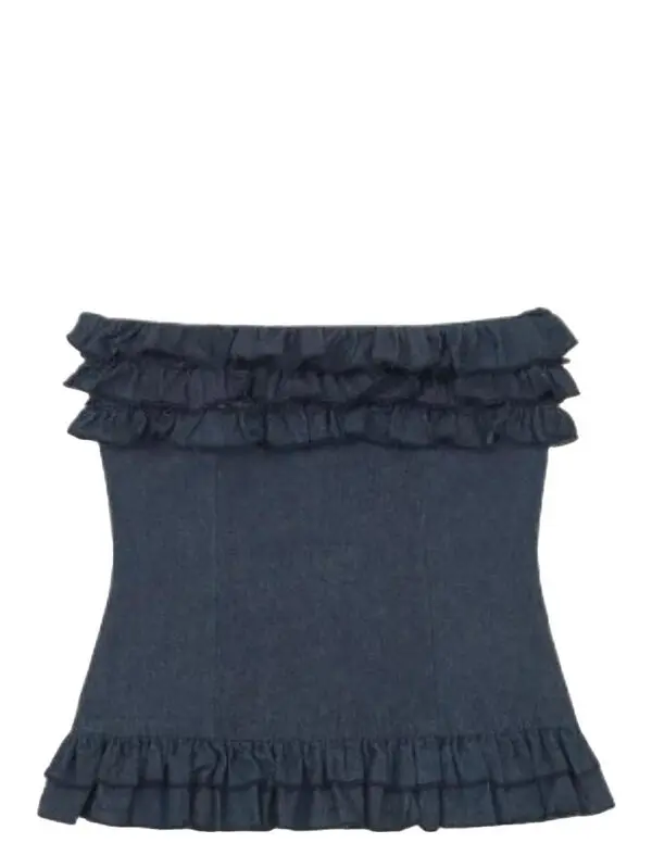 Carmen Says Denim Noctis Top - Blue