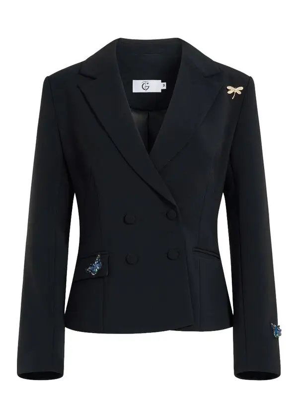 THE GT ATELIER Butterfly-detail Blazer - Black