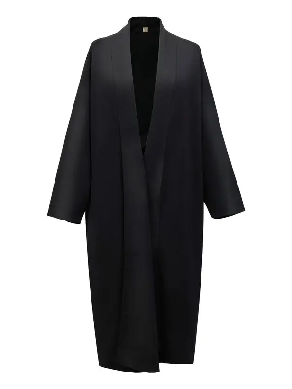 SMART AND JOY Long Kimono Style Cardigan - Black