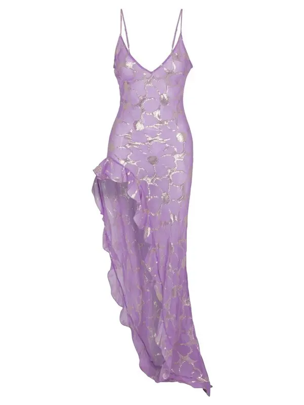 DELFI COLLECTIVE Lara Lilac Ruffle Dress - Purple