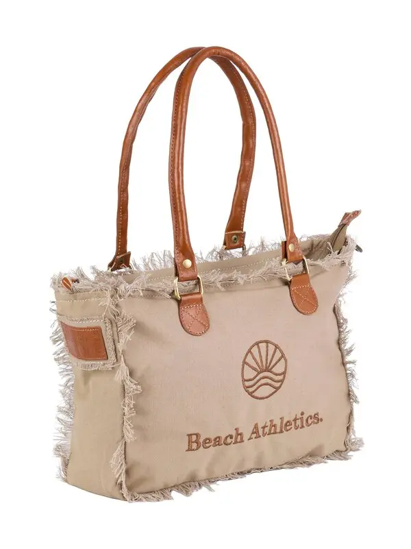 BEDROOM ATHLETICS Neutrals Shauni Washed Canvas Shoulder Bag - Beige