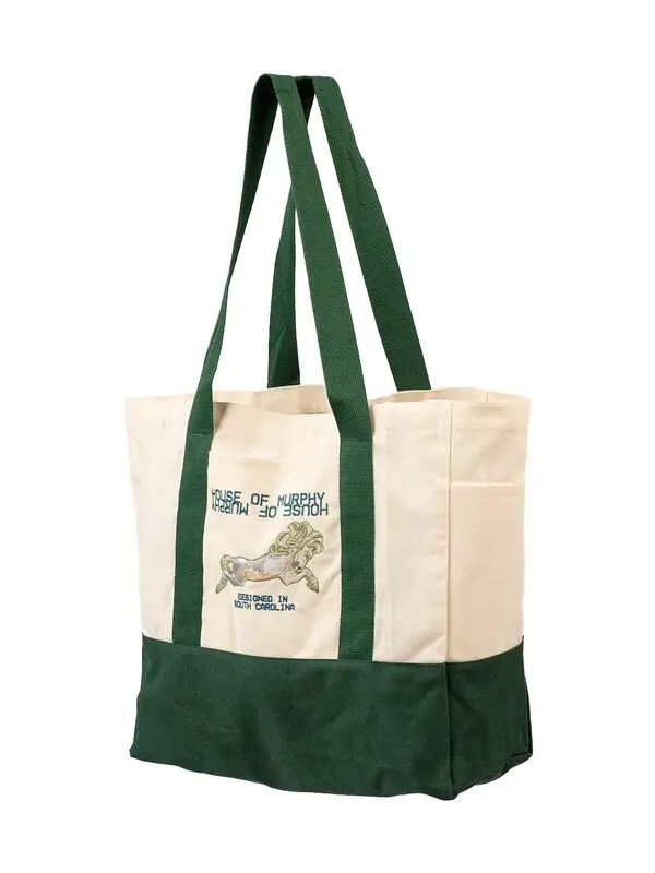 HOUSE OF MURPHY Neutrals / Canvas Carry Bag - Green