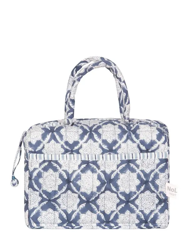 NOLOGO-CHIC Freya Handle Washbag Washbag Cotton Indigo - Blue