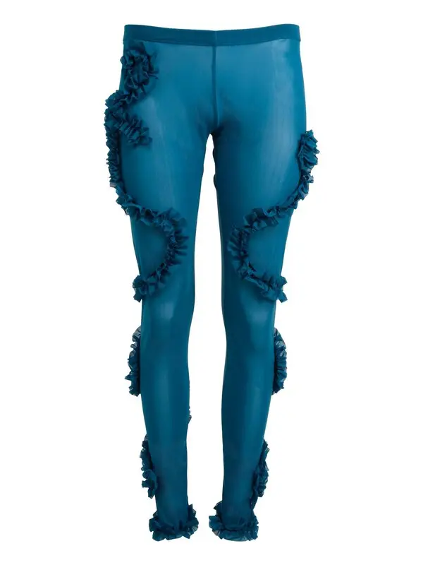 Natalia Petruch Beth Leggings In Teal - Blue