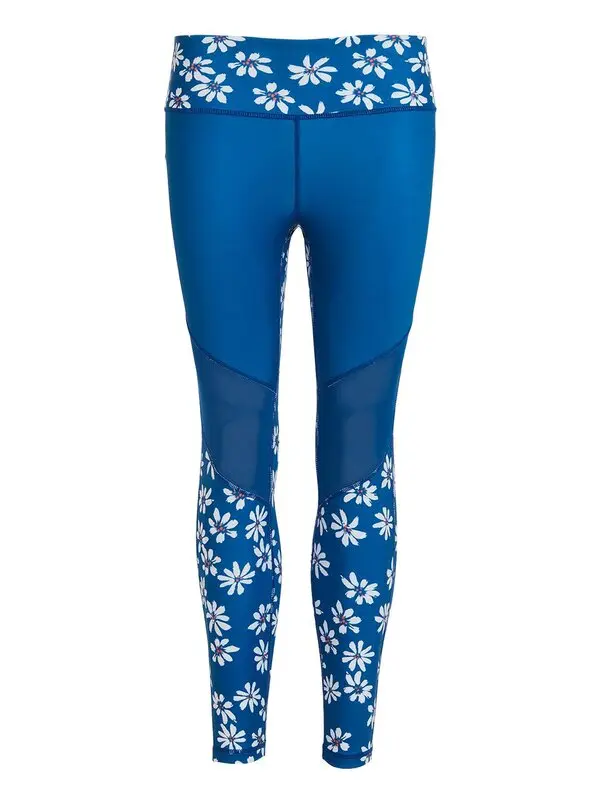 PERKY PEACH Daisy Gym Leggings - Blue