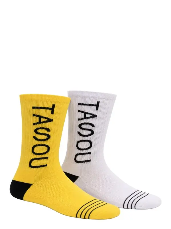 CHUKS COLLINS Yellow Art Self Socks Diffusion Collection Tasou The Athletic Side Of Us - Black