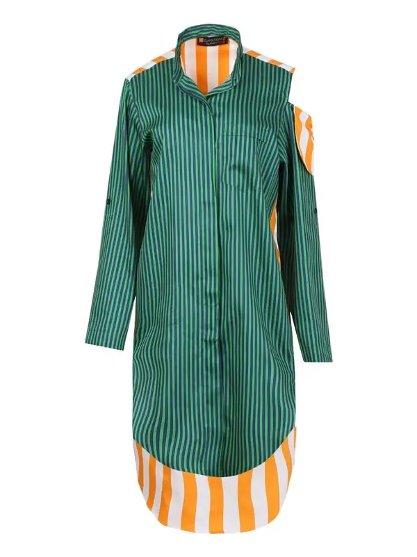 XCLAMATIONS UK Titi Tunic And Mustard Stripes - Green