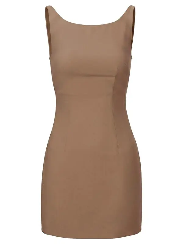 BELSIZE25 Oto Series – Office To Off-duty Mini Dress - Brown