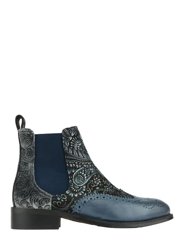 EMBASSY LONDON USA Mamacita Silver Paisley & Black - Blue