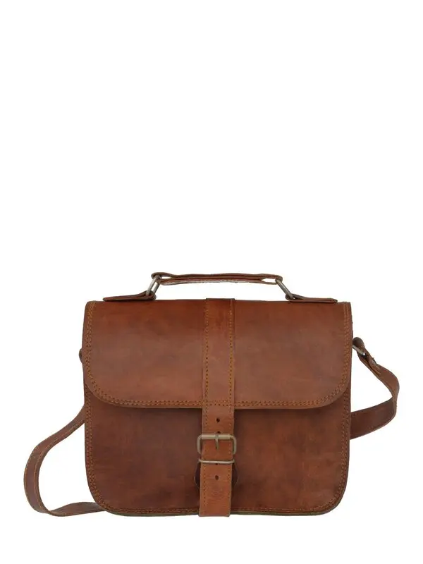VIDA VIDA Vida Vintage Mini Leather Day Bag - Brown