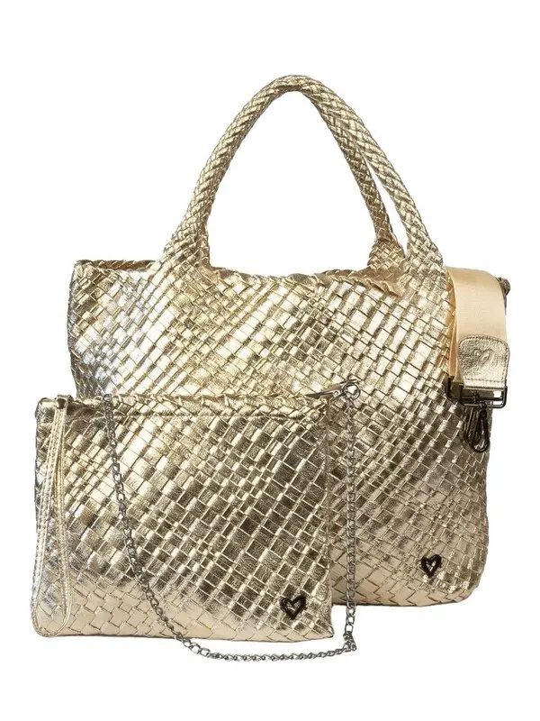 PRENELOVE London Large Woven Totes - Gold
