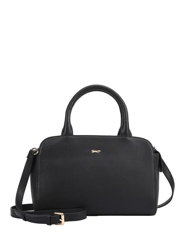PAUL COSTELLOE Giselle Leather Crossbody Bag Jet - Black
