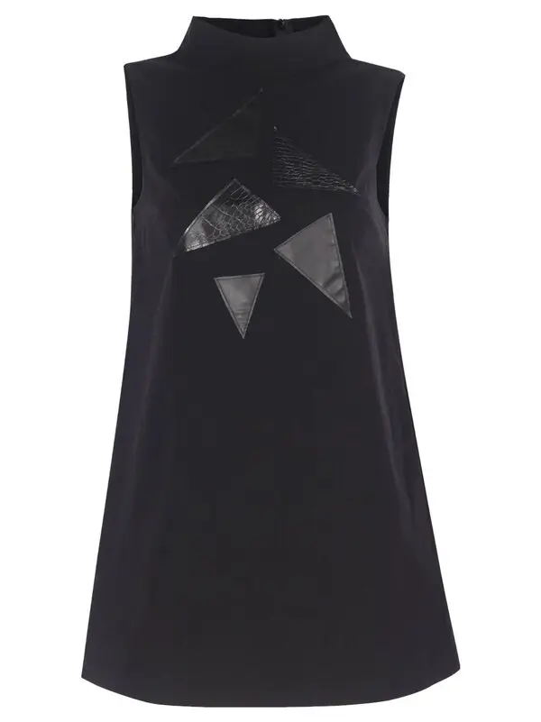 MIRIMALIST Piton Triangle Mini Dress - Black