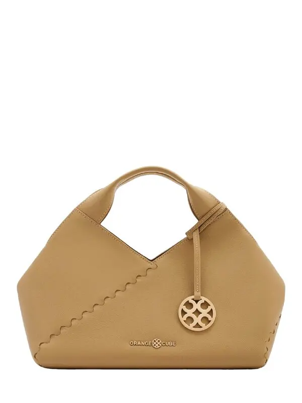 ORANGE CUBE Fortune Cookie Mini Tote Latte - Brown
