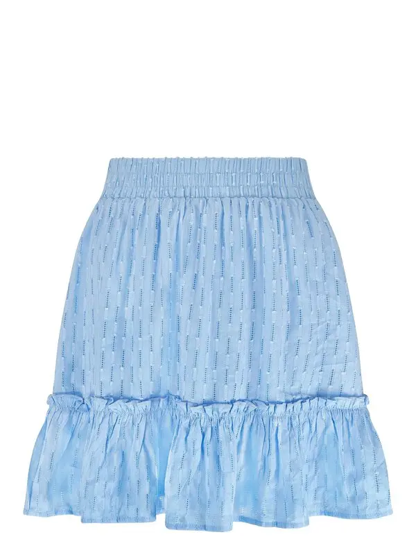 LULA-RU Ida Cotton Skirt - Blue