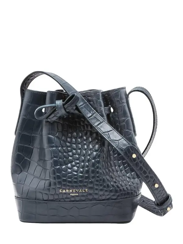 CARNEVALE Mini Telma Coco Navy Bucket Bag - Blue