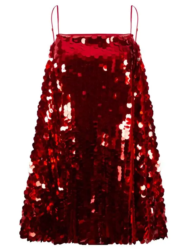 NALÈ Sequin Christmas Mini Dress – Festive Party Outfit - Red