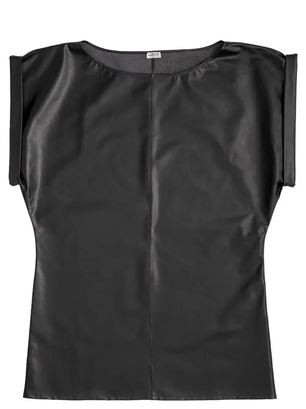 VICTORIA SLAVINSKAIA Leather Mini Dress - Black