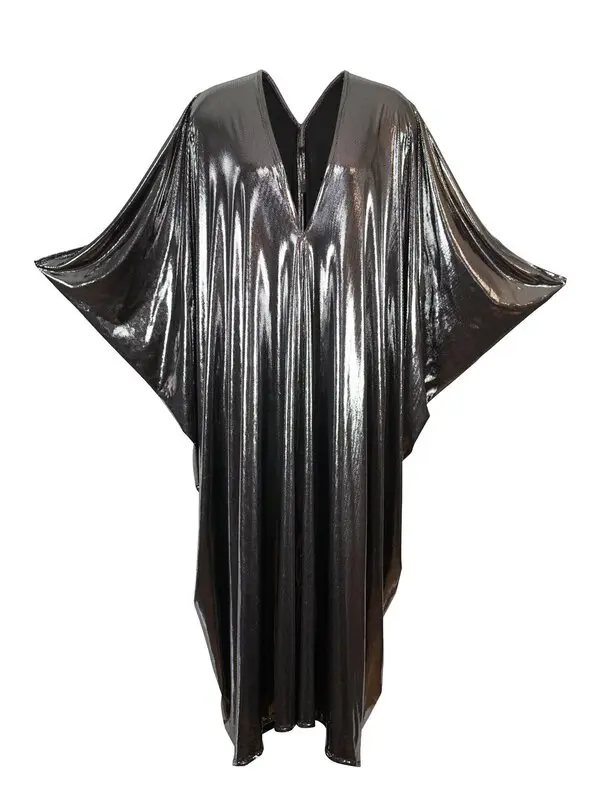 JENNAFER GRACE Mercury Caftan Kaftan Dress - Silver