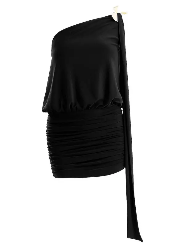 MAISON DE GALA One-shoulder Mini Dress - Black
