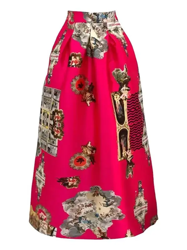 MAXJENNY Evening Skirt Sicily Hot Pink - Red