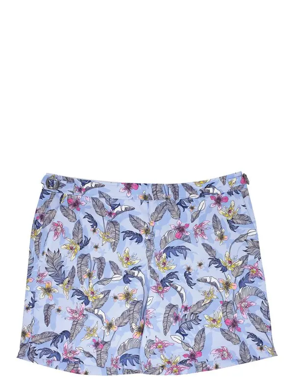 LORDS OF HARLECH Pool Falling Flowers Swim Short - Blue